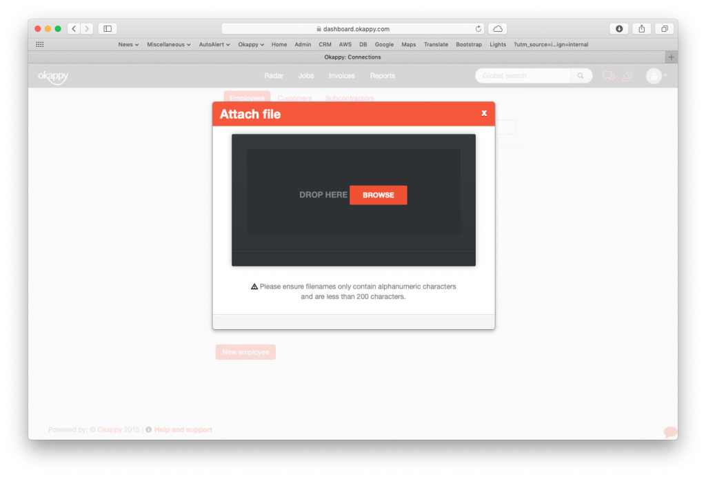 Adding and storing employee documents - Okappy