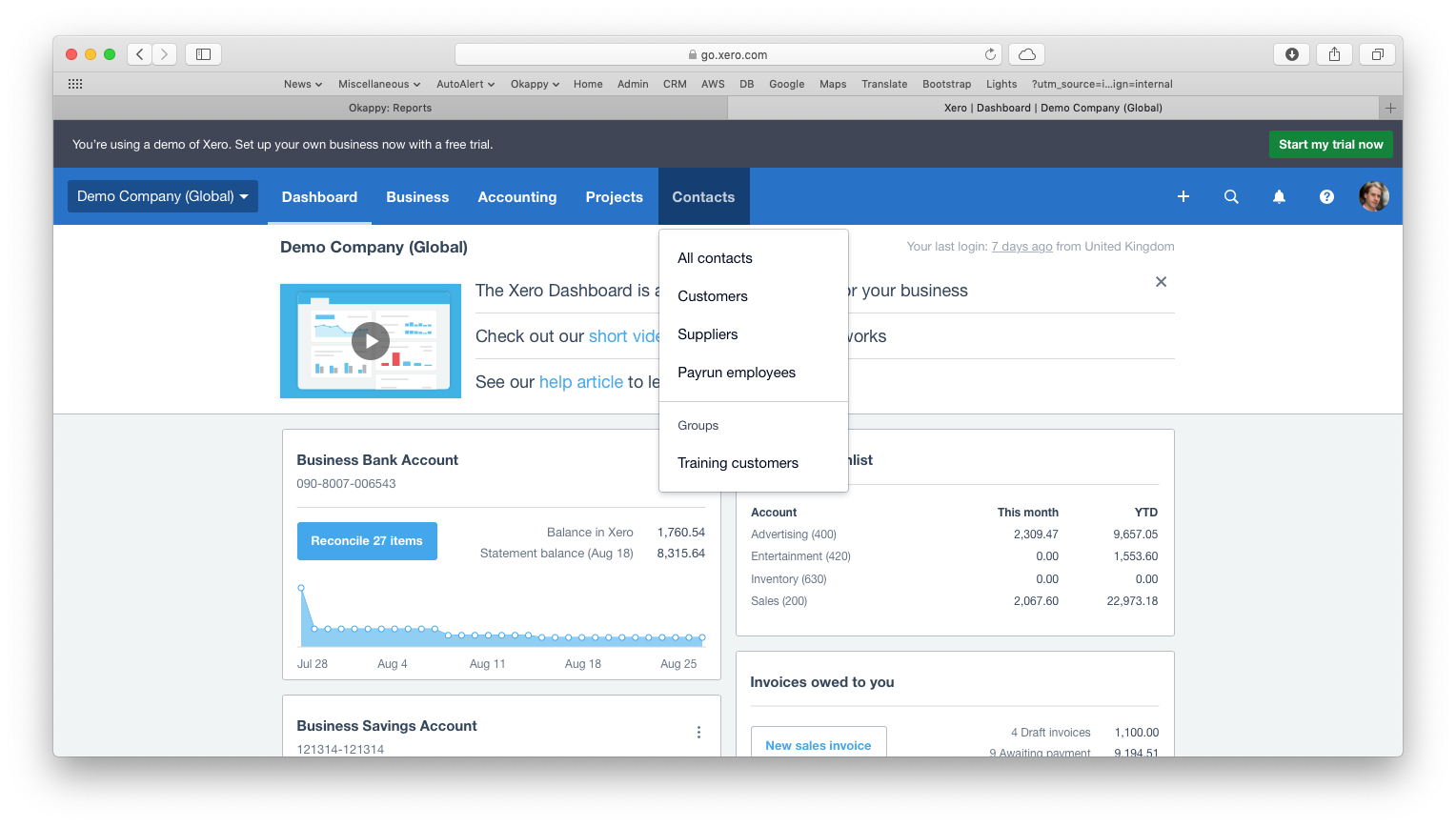 Exporting contacts to Xero - Okappy