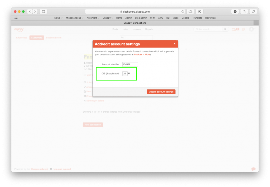 How to raise a CIS invoice for a customer - Okappy