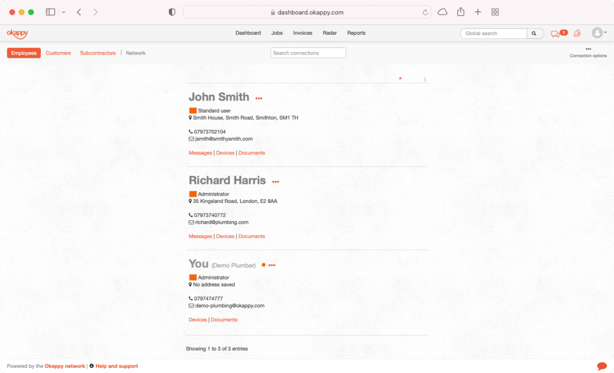 Editing your user details - Okappy