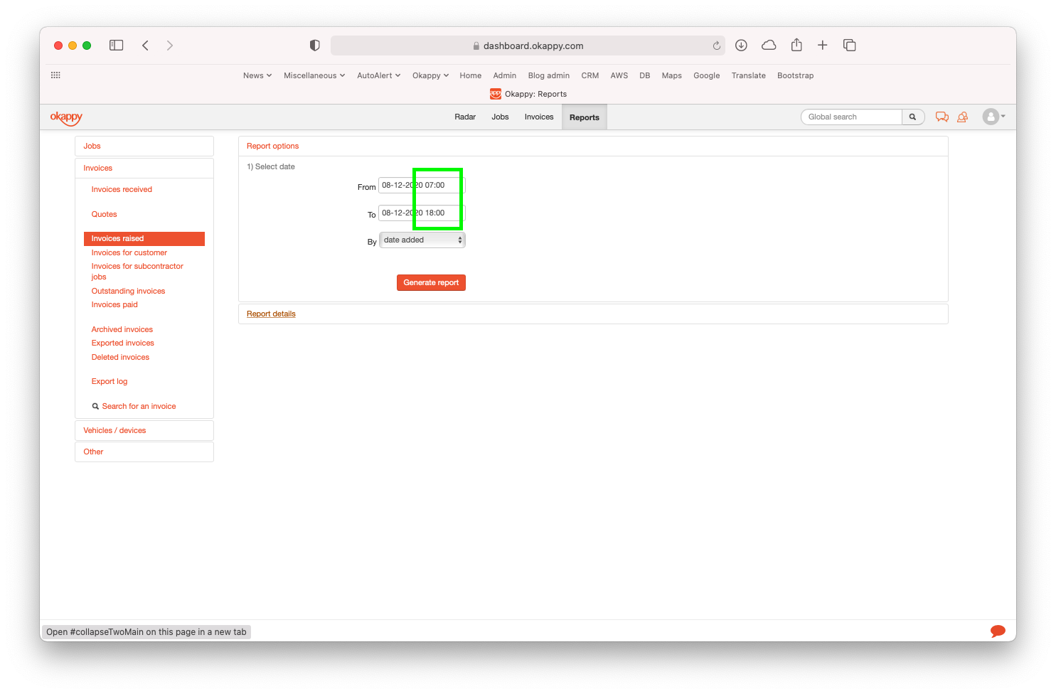 Updating your business hours - Okappy