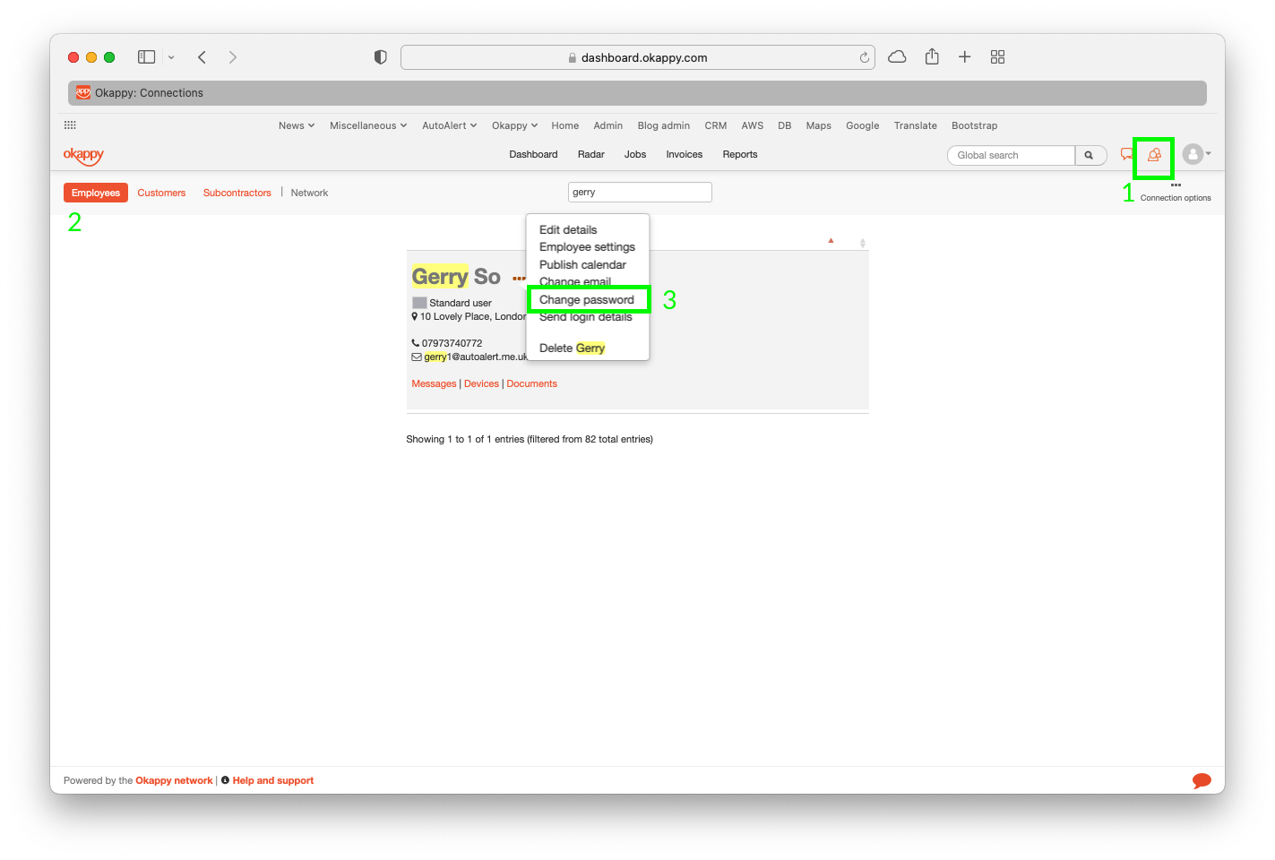 Changing An Employee Password Okappy