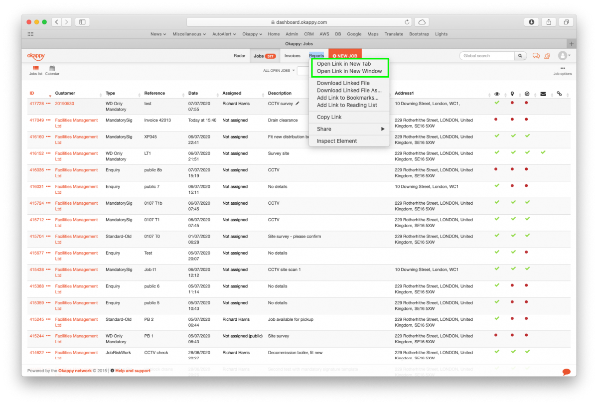 Logged Out of Our Job Management App | Okappy